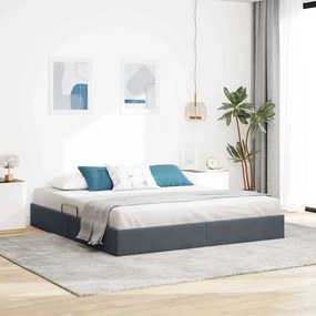 Postel s úložným prostorem Tmavě šedá 180 x 200 cm Samet 3370128