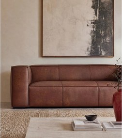 Koňakově hnědá kožená pohovka 227 cm Madame – Windsor &amp; Co Sofas
