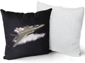 Polštář F-35 Lightning II (Velikost: 40 x 40 cm, Podšití beránkem: ANO)