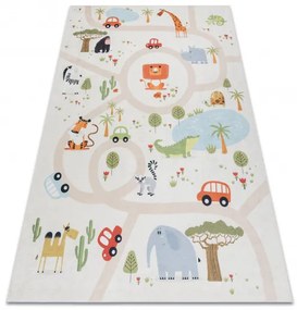 Dywany Łuszczów Dětský kusový koberec Bambino 1165 Zoo beige ROZMĚR: 80x150