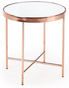 Elegantní konferenční stolek - kulatá skleněná deska GOYA