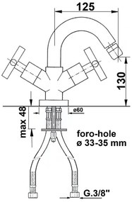 Sapho - Bidetová baterie AXIA lesklý chrom