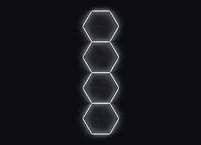 Escape6 Kompletní Led hexagonové svítidlo bílé 4500K, 4 elementy 97 x 327cm