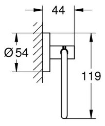 GROHE 412002430 - Držák toaletního papíru START 119 × 44 mm černá