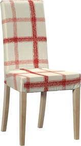 Potah na židli IKEA  Harry, krátký barva červená látka vzorované