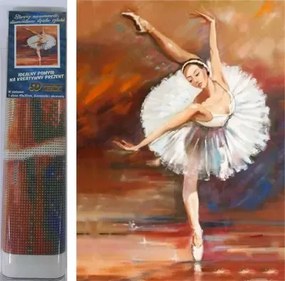 NORIMPEX Diamantové malování Baletka 30x40 cm / Kreativní sada / Mozai