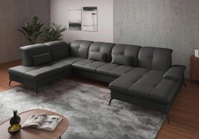 XXXLutz SEDACÍ SOUPRAVA, textil, kůže, antracitová Sit & More - Sedací soupravy - 00014401174K
