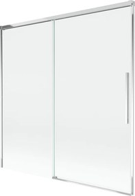 Mexen Rox posuvná dvoudílná vanová zástěna 160 x 150 cm, transparentní, chrom - 8C9-160-001-01-00
