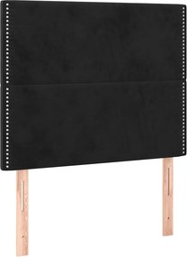 Čelo postele černé 90x5x118/128 cm sametové 3116230