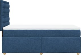 Box spring postel s matrací modrá 90x190 cm textil 3291155