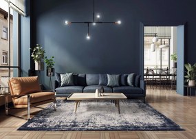 Tribeca Design Kusový koberec Zoom Border Navy Rozměry: 240x340 cm