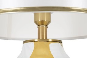 Stolní lampa Ceramic 70 cm bílo-zlatá