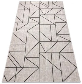 Dywany Luszczow Kusový koberec SIZAL FLOORLUX 20605 stříbrný / Černá / béžový Rozměr koberce: 60 x 110 cm