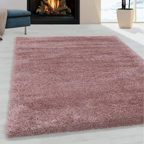 Ayyildiz, Kusový koberec Fluffy Shaggy 3500 rose, 80x150, růžová, ložnice
