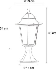 Klasická venkovní patice svítidla tmavě zelená IP44 - New Orleans