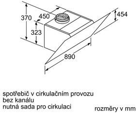 Siemens LC91KWP60 Komínový odsavač par