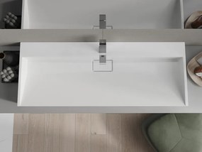 Mexen Ava umyvadlo na desku z konglomerátu 1/O 120 x 46 cm, bílá - 23011201
