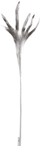 Dekorační stříbrná květina se třpytkami Horns  - 26*90cm