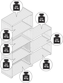 Tchibo - Výsuvný regál »Fleksibel« - barva: hnědá
