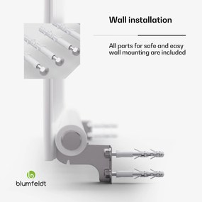 Blumfeldt Ontario, radiátor, 100 x 60, 1/2" boční připojení, montáž na stěnu, 681 W