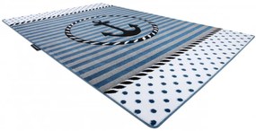 Dywany Łuszczów, Dětský kusový koberec Petit Marine anchor sea blue, 160x220, modrá, dětský pokoj