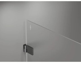 Mexen Lunar-B L sklápěcí sprchový kout levý 70 x 70 cm, čiré sklo, broušený grafit, 832L-070-070-66-00-L
