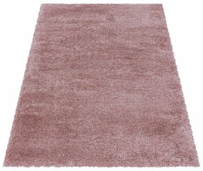 Kusový koberec Fluffy Shaggy 3500 rose 80x250 cm