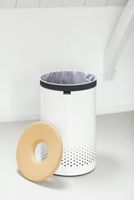 Brabantia Koš na prádlo 60L bílá korkové víko