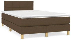 Box spring postel s matrací tmavě hnědá 120x190 cm textil 3269775