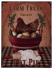 Plechová cedule - Farm Fresh, 25X33 CM