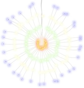 Shumee vánoční hvězdicová světla 4 ks, 140 vícebarevných led diod, 17 cm