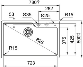 Granitový dřez Franke UBG 610-78 Matná černá