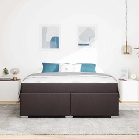 Rám postele s matrací Tmavě hnědá 180 x 200 cm textil 3399204
