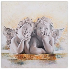Obraz na plátně Socha anděla - 30x30 cm