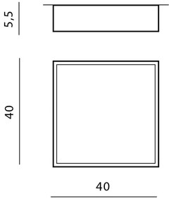 LED stropní svítidlo Monza S 40 3000K bílé