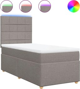 Box spring postel s matrací taupe 100 x 200 cm textil 3293495