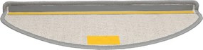 Schodové rohože 15 ks 65 x 21 x 4 cm šedé, půlkulaté, velké 133900