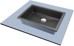 Deante Correo, granitové umyvadlo 500x350x140 mm, antracitová metalíza, DEA-CQR_TU5U