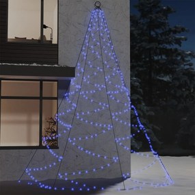 Nástěnný stromek s kovovým hákem 720 LED diod modrý 5 m,  328646