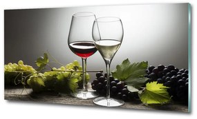 Wallmuralia Foto obraz skleněný horizontální Víno a hrozny 100x50