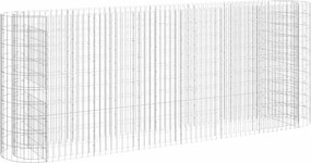 Gabionový vyvýšený záhon pozinkované železo 260 x 50 x 100 cm 152034