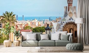 Fototapeta výhled na Park Güell v Barceloně - 375x250 cm