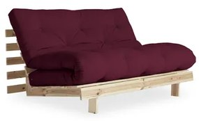 sofa ROOT by Karup - 140*200 cm raw (bezbarvé) + futon bordeaux 710