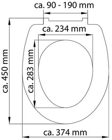 Eisl Sanitär WC prkénko Duroplast Soft Close White Wave High Gloss 82584