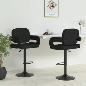 Barové židle 2 ks černé textil,  335623