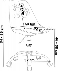 Černobílá otočná židle Grover