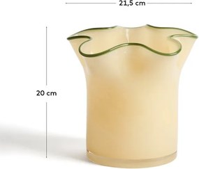 Žlutá skleněná váza (výška 19,5 cm) Endasi – Kave Home