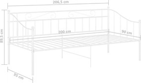 vidaXL Rám rozkládací postele kov 90 x 200 cm [324773] Barva: Šedá