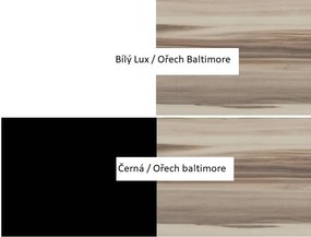 Meblar Postel Morena Barva: Černá/ořech baltimore, Matrace: S matrací