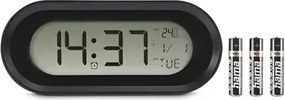 Hama Samos černá / Digitální budík / LCD / zobrazení teploty / datum /
